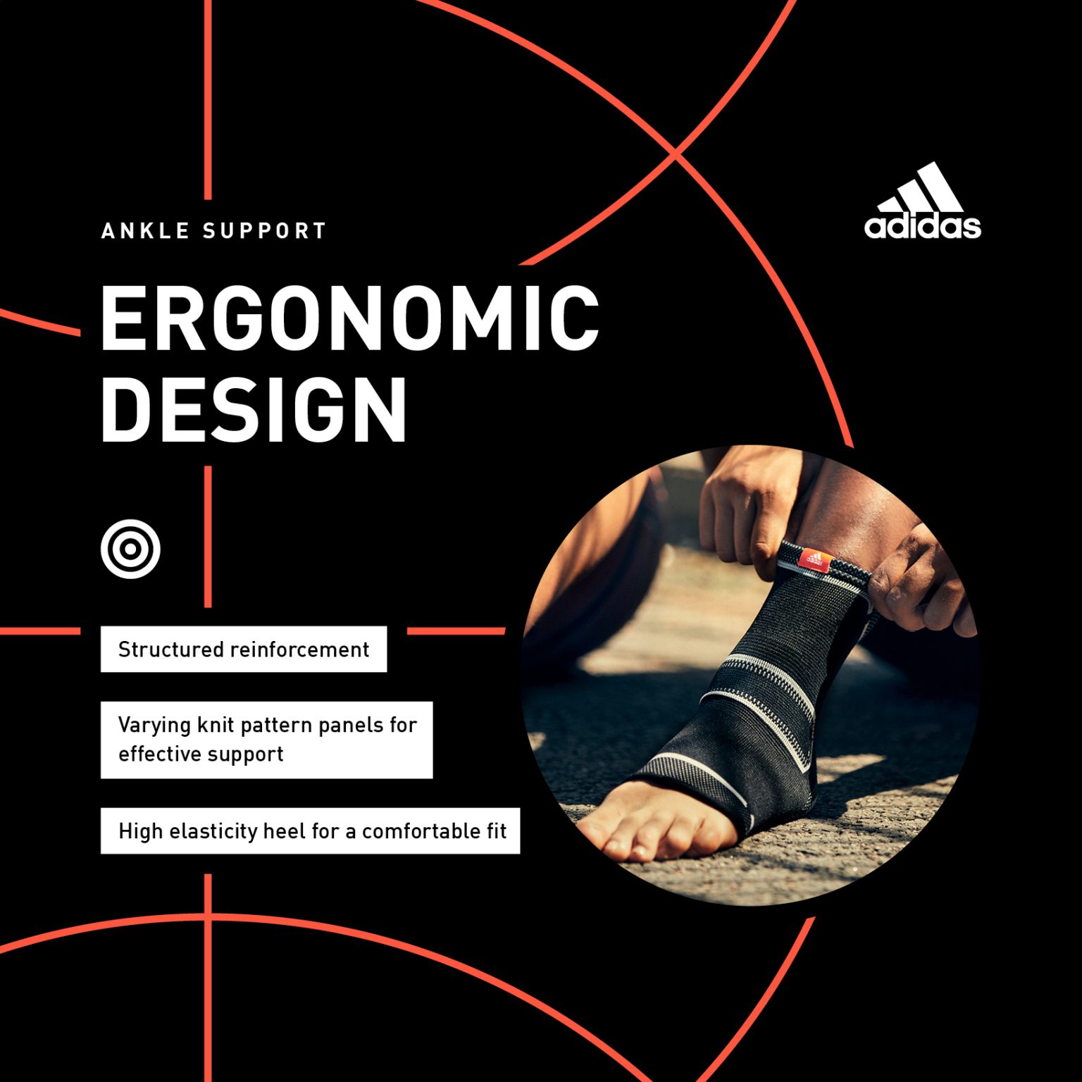 Adidas Ankle Support ADSU-12513BK-NL L/XL - Shah Sports